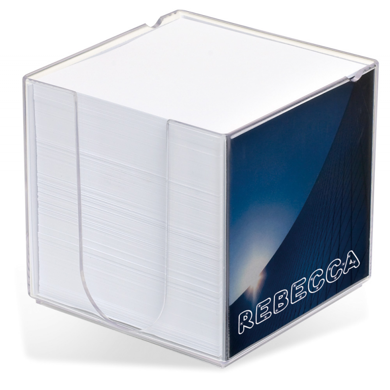 Acrylo Memo Block with Paper Refill - Large | DigitalBlanks